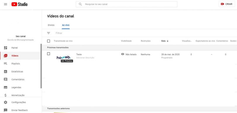 Tutorial completo de como fazer uma live no Youtube - Blog da Howeb